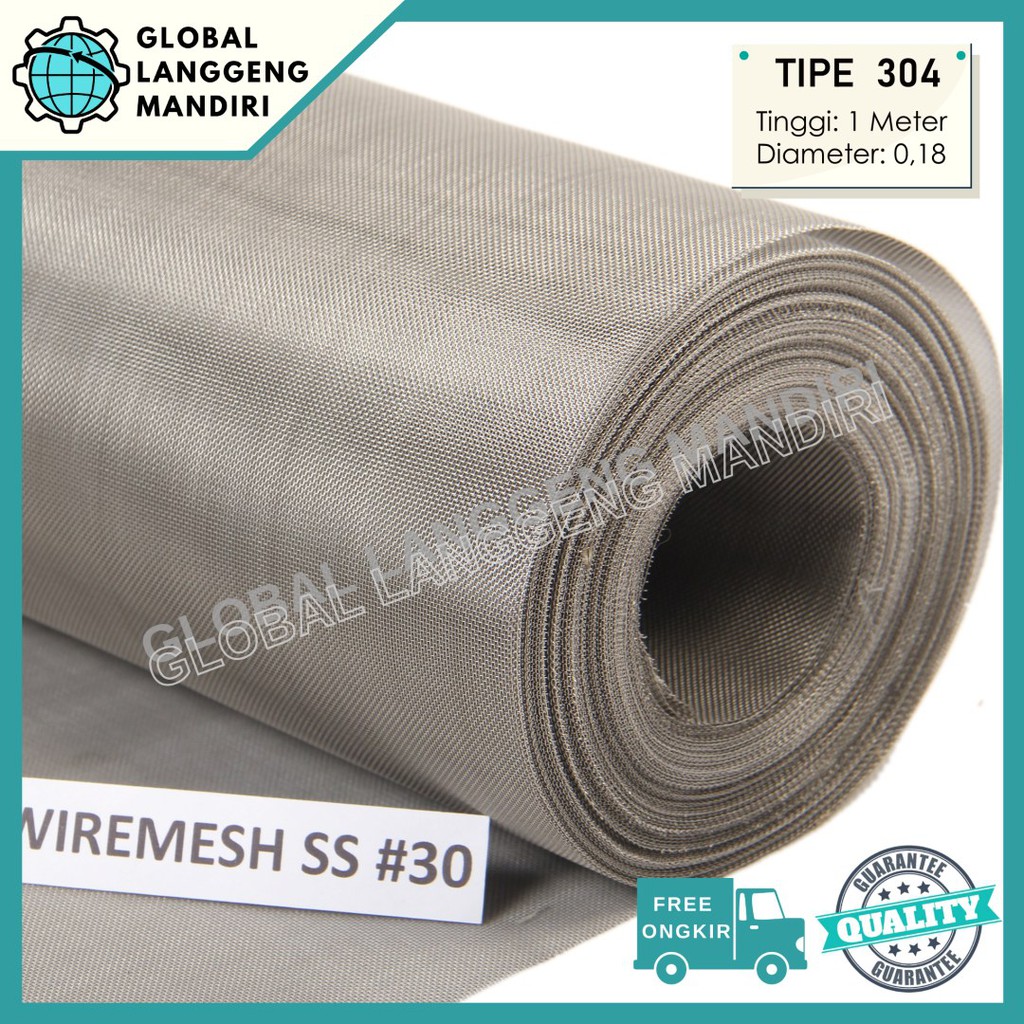 Jual WIREMESH 30 (1M) TIPE (304) / WIRE MESH 30 TEBAL 0.18/0.20/0.25/0. ...