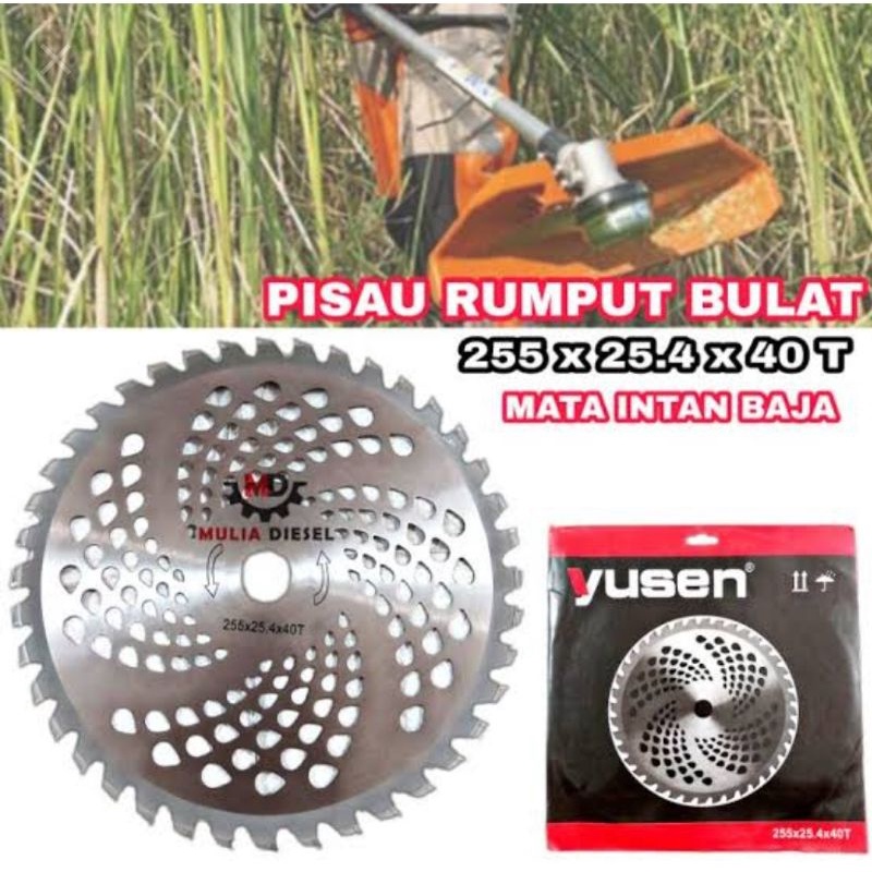Jual mata pisau potong rumput bulat 10in/grass cutter 10inci bulat | Shopee Indonesia