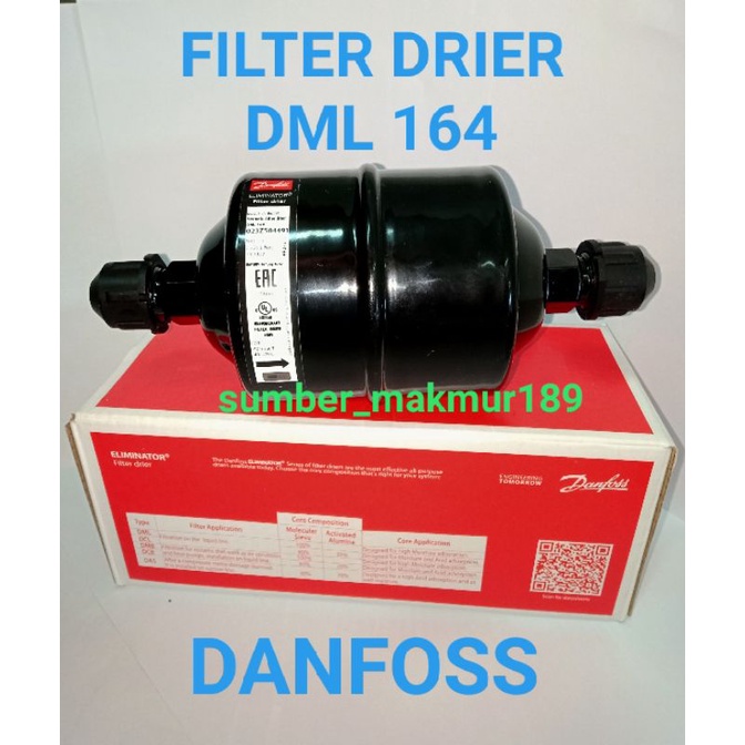 Jual FILTER DRIER DANFOSS DML 164 (1/2) 023Z504491 drat, 023Z458091 las | Shopee Indonesia