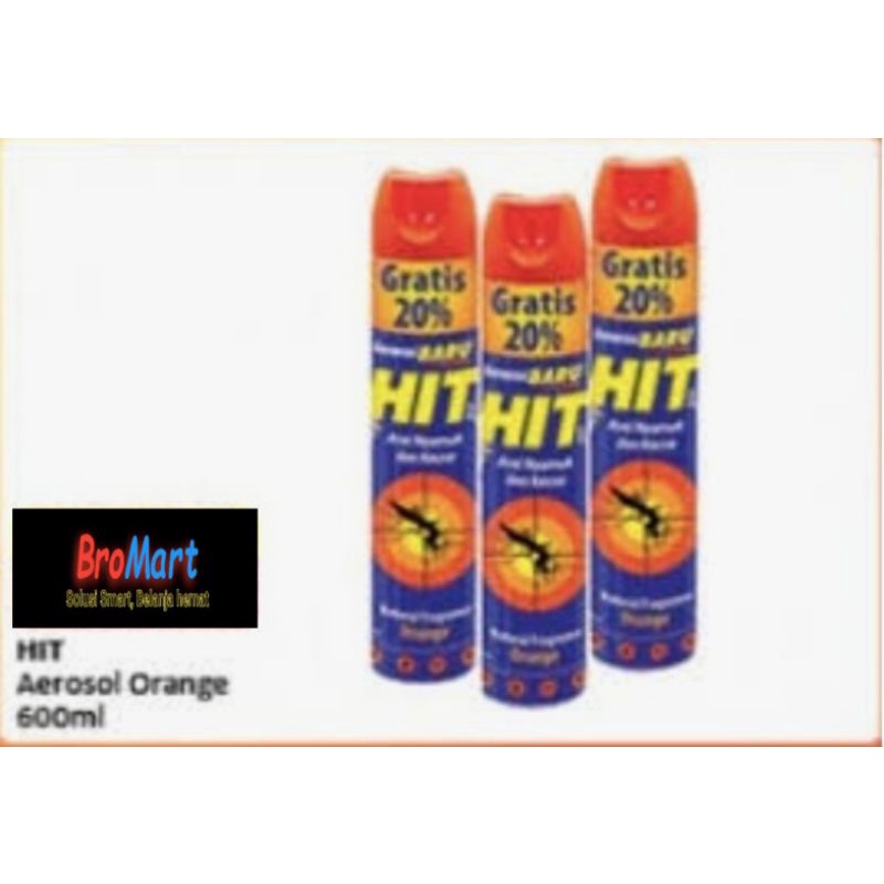 Jual Hit Obat Nyamuk aeorosol orange 600ml | Shopee Indonesia