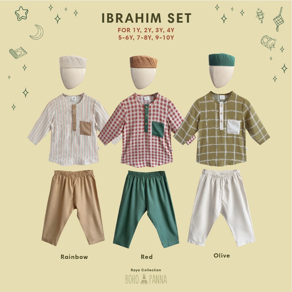 Jual BOHOPANNA - RAYA COLLECTION - IBRAHIM SET - Baju Muslim Anak - Baju Muslim Anak Laki-Laki ...