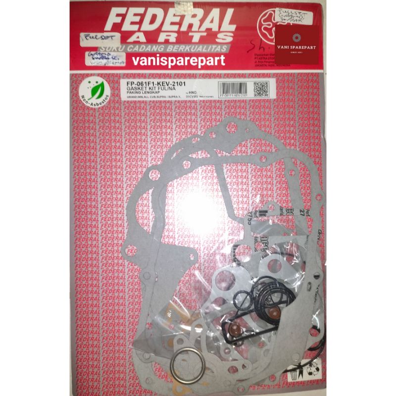Jual PACKING GASKET FULLSET FULL SET SUPRA X 100 LAMA GRAND KEV FEDERAL ...