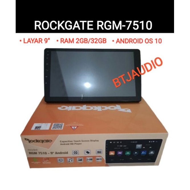 Jual HEAD UNIT TAPE TV MOBIL ANDROID ROCKGATE RGM-7510 RAM 2GB/32GB LAYAR 9 INCH | Shopee Indonesia