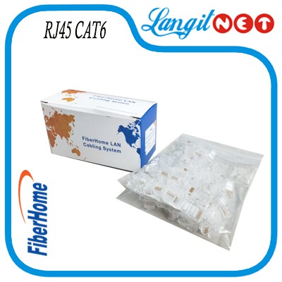Jual FIBERHOME CONNECTOR RJ45 CAT 6 ISI 100PCS | Shopee Indonesia