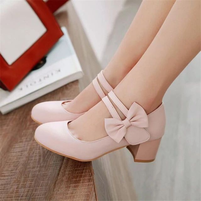 Jual DIATA sepatu heels wanita pita samping manis fashion wanita ...