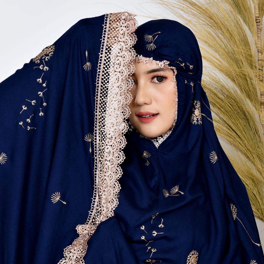 Jual NURLIAFASHION - Mukena Dewasa Katun Rayon Motif Dandelion Jumbo ...