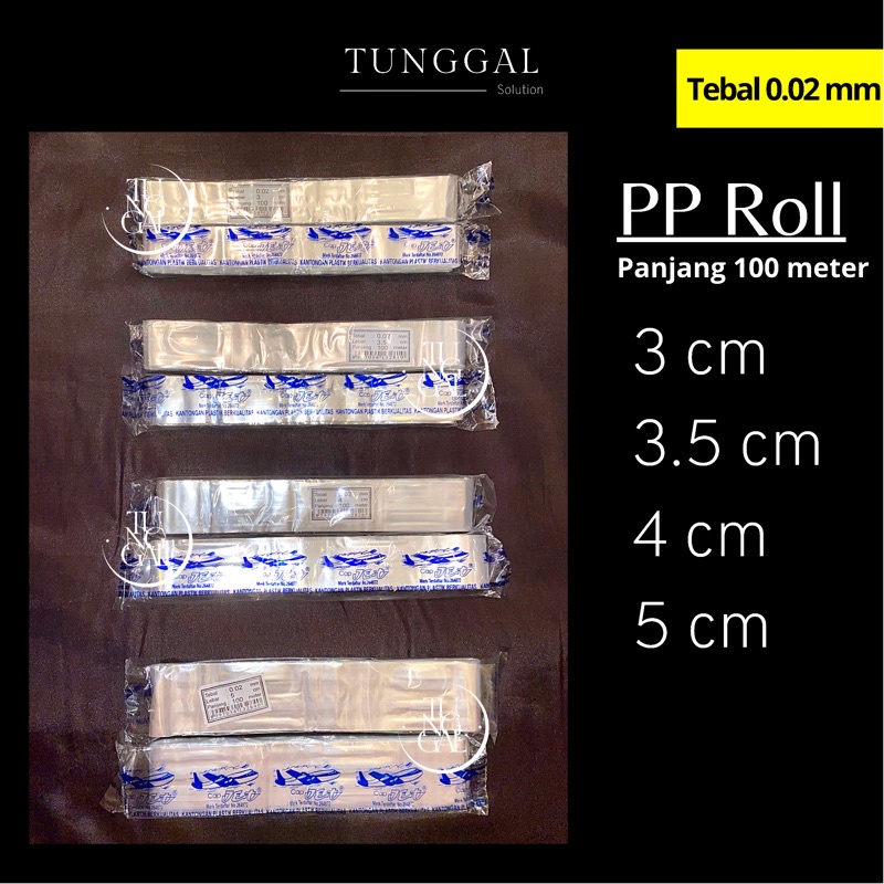 Jual Plastik PP Roll Cap Jet- panjang 100 meter, tebal 0.02 mm, plastik ...