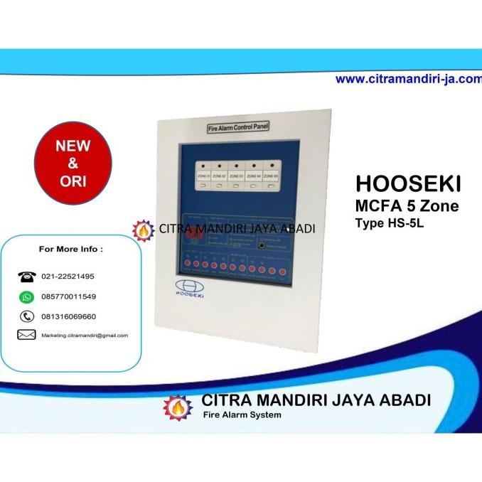 Jual Master Control Panel Fire Alarm 5 Zone Hooseki MCFA PANEL | Shopee Indonesia