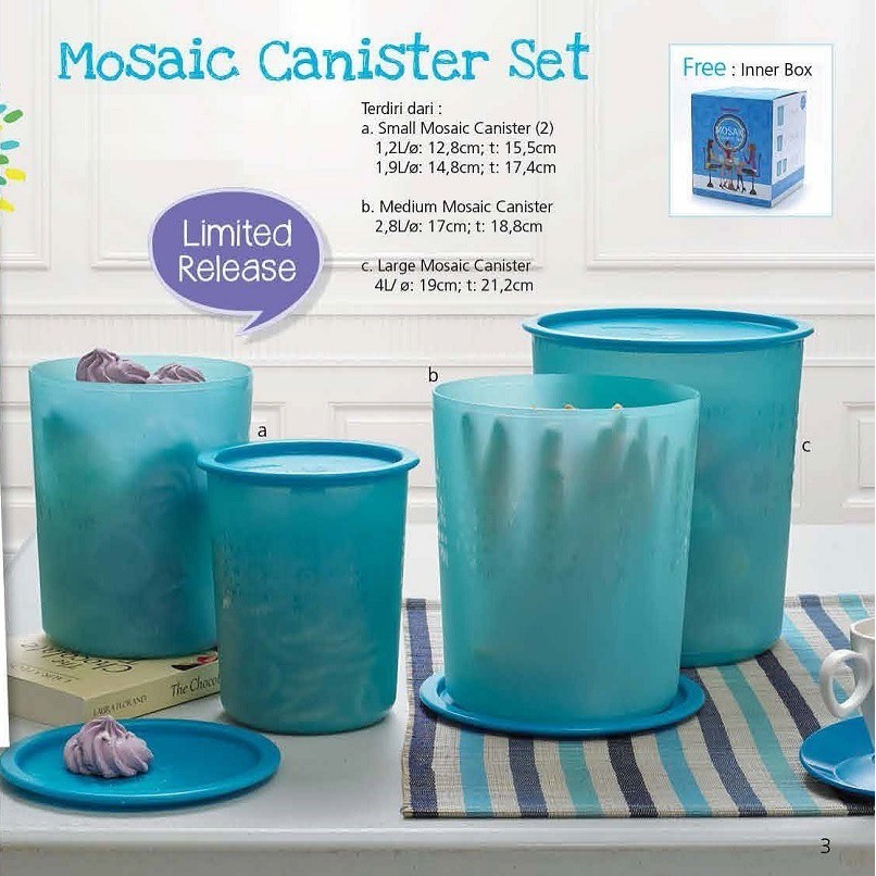 Jual Mosaic Canister Tupperware (4) | Shopee Indonesia