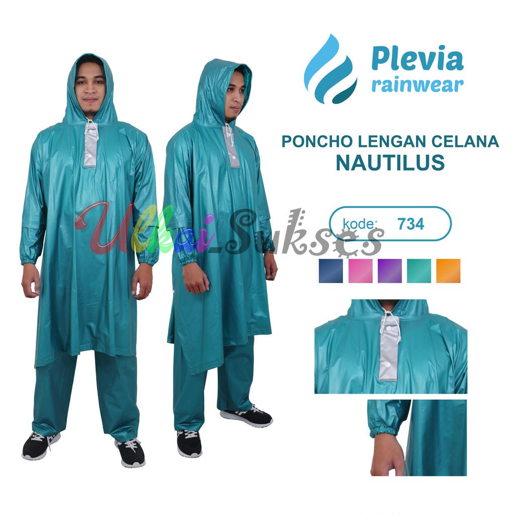 Jual Plevia Jas Hujan Setelan Nautilus Ponco Celana 734 - Raincoat Jas Hujan Dewasa Pria Wanita ...
