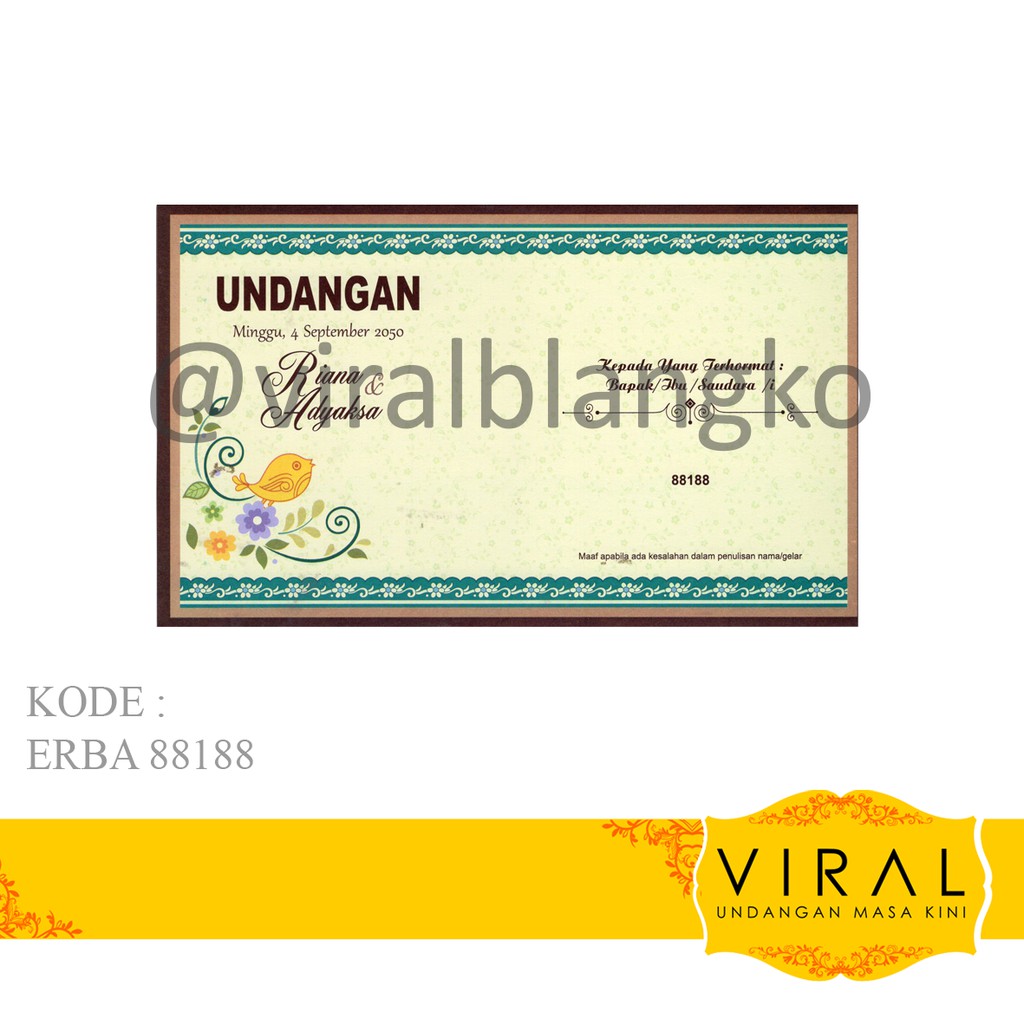 Jual Blangko Undangan Erba 88188 Harga Murah | Shopee Indonesia