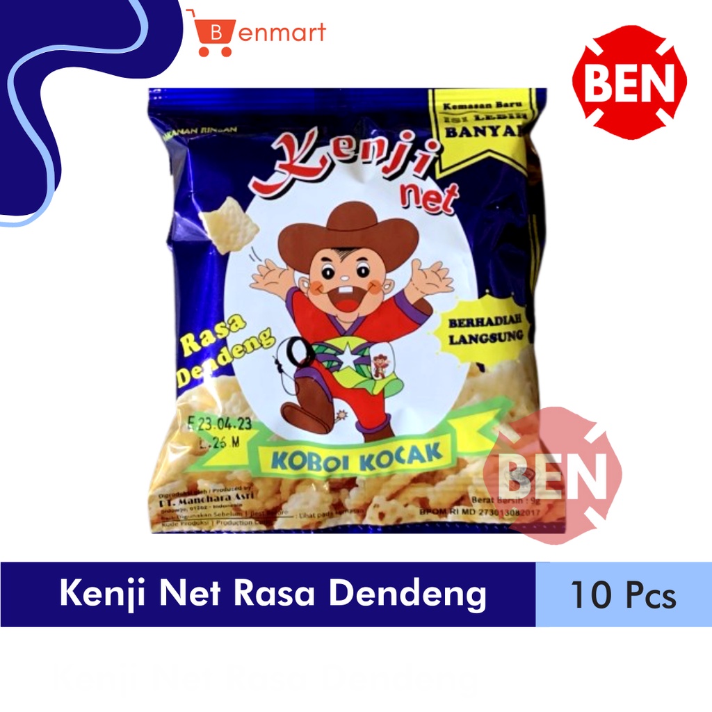 Jual Snack Kenji Net DENDENG 1 Renceng isi 10 Pcs Chiki Jadul Biru ...