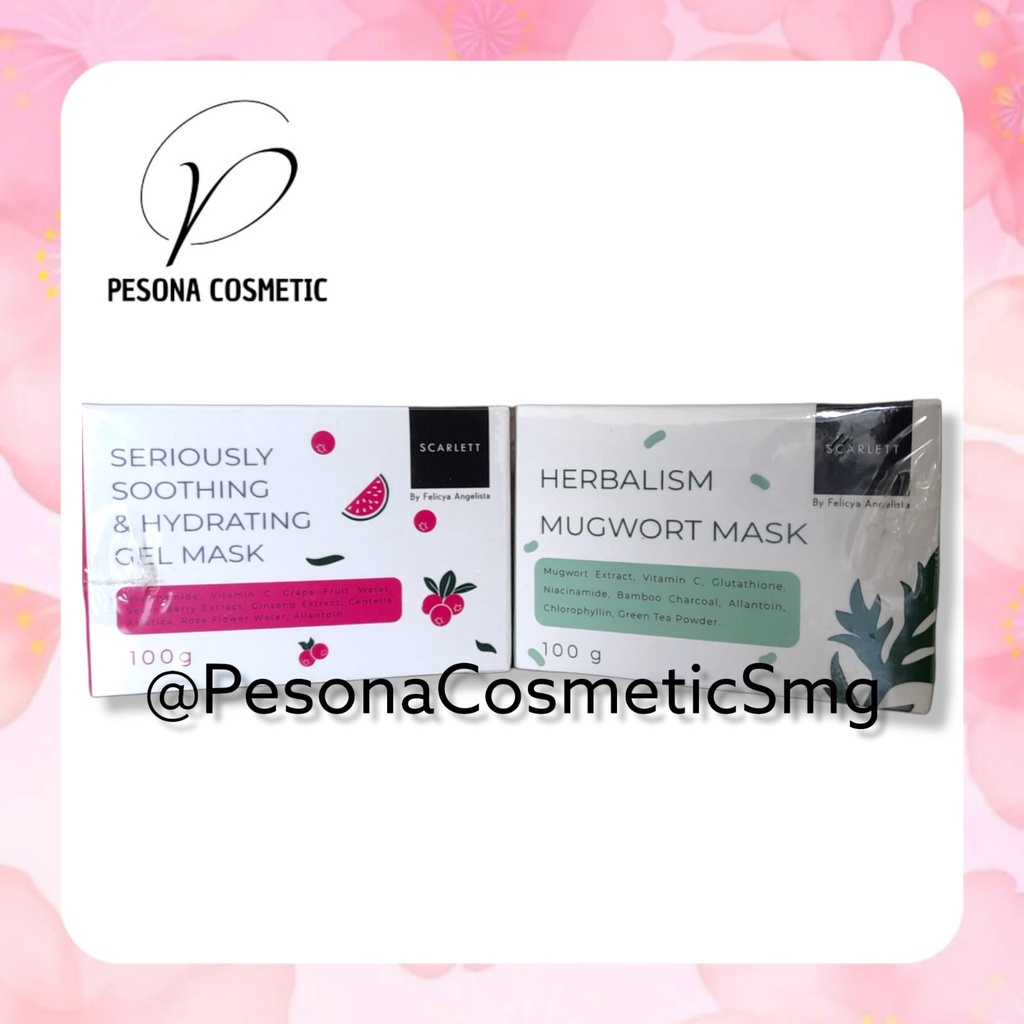 Jual SCARLETT SCARLET WHITENING HERBALISM MUGWORTH MASK ORIGINAL PRODUK ...