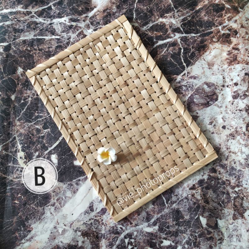 Jual Placemate Bambu / Alas Piring /Alas Anyaman Props Foto / Properti ...