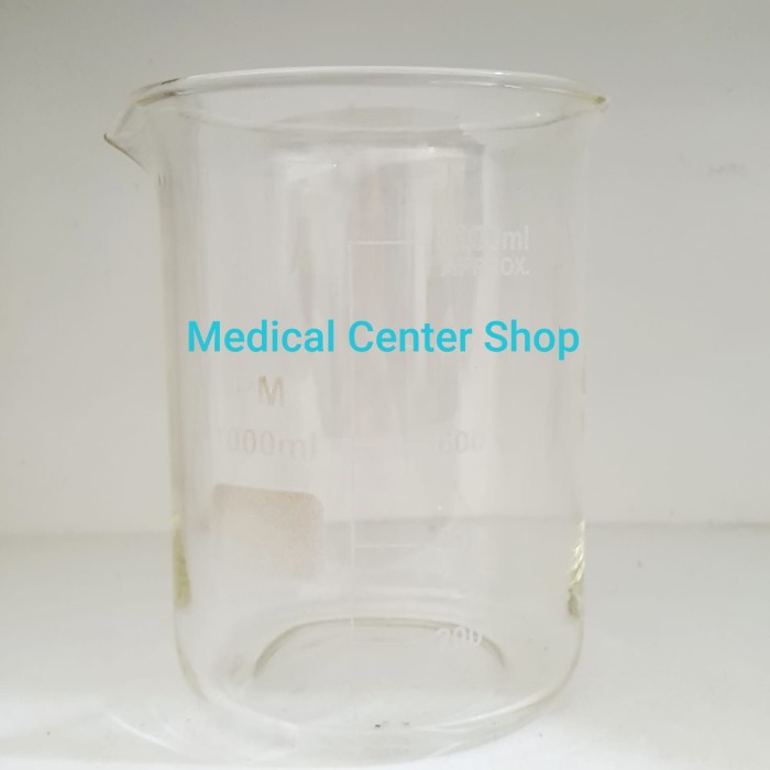 Jual PM Beaker Glass 1000ml - Kaca APPROX 1L 1 Liter 1 L | Shopee Indonesia