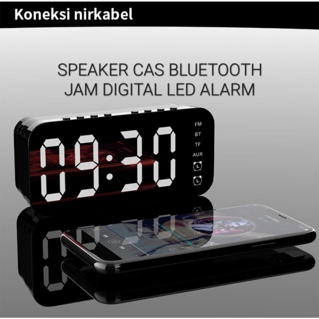 Jual J418 BLUETOOTH USB MP3 JAM DIGITAL LED ALARM SYSTEM CASAN RADIO FM ...