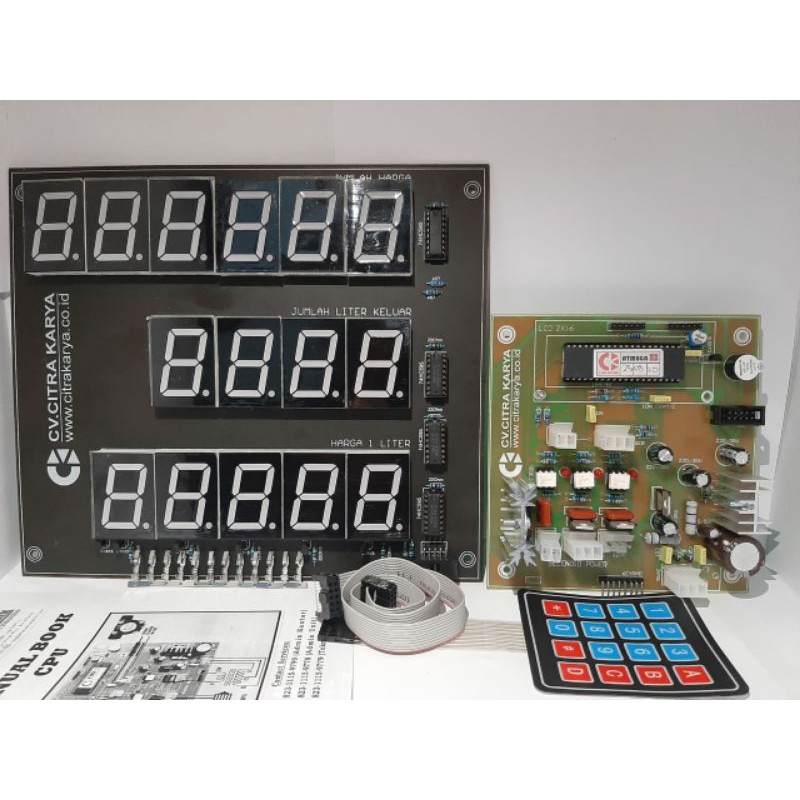 Jual Cpu set pom mini AC/DC |Pertamini| display segmen 7 kabel IDC ...