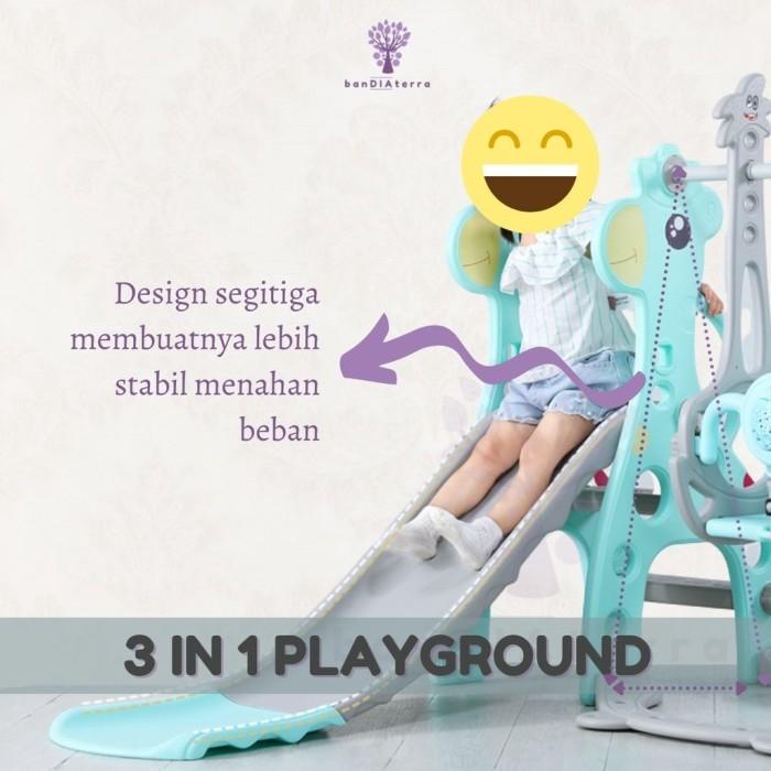 Jual Bandiaterra Set Playground Anak 3 In 1 -Ayunan, Perosotan, Ring ...