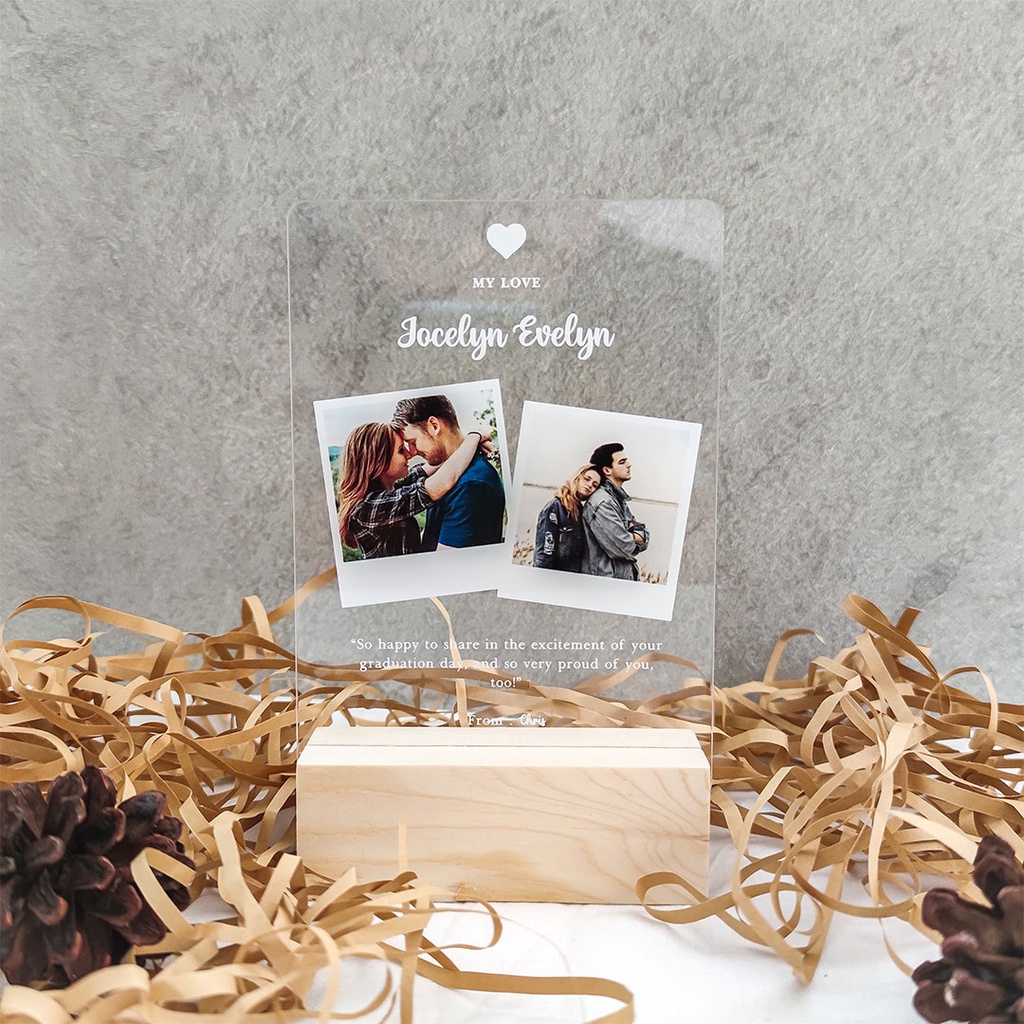 Jual Kado Akrilik Custom Hadiah Wisuda Wedding Ultah Pacar Wisuda untuk ...
