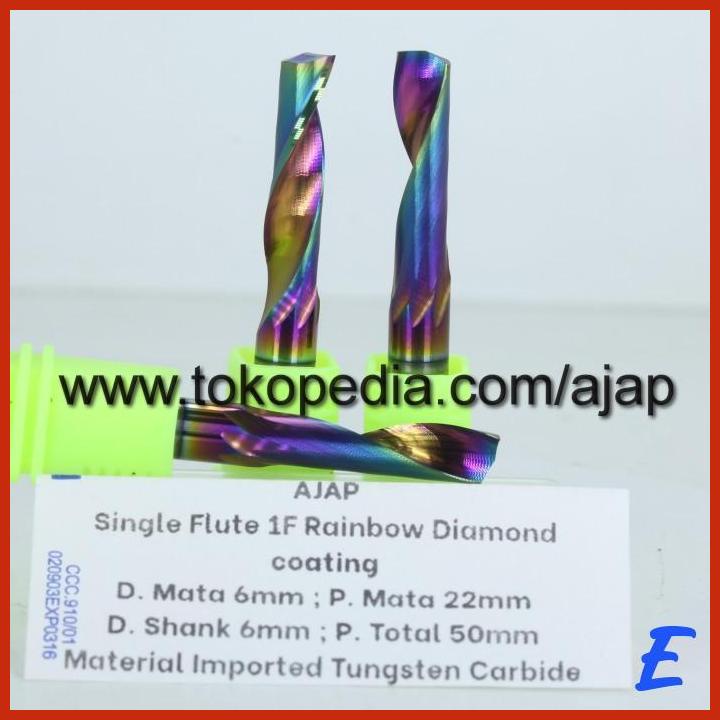Jual MATA ROUTER CNC SINGLE FLUTE 1F 6mm DLC COATING ACP router bits ...