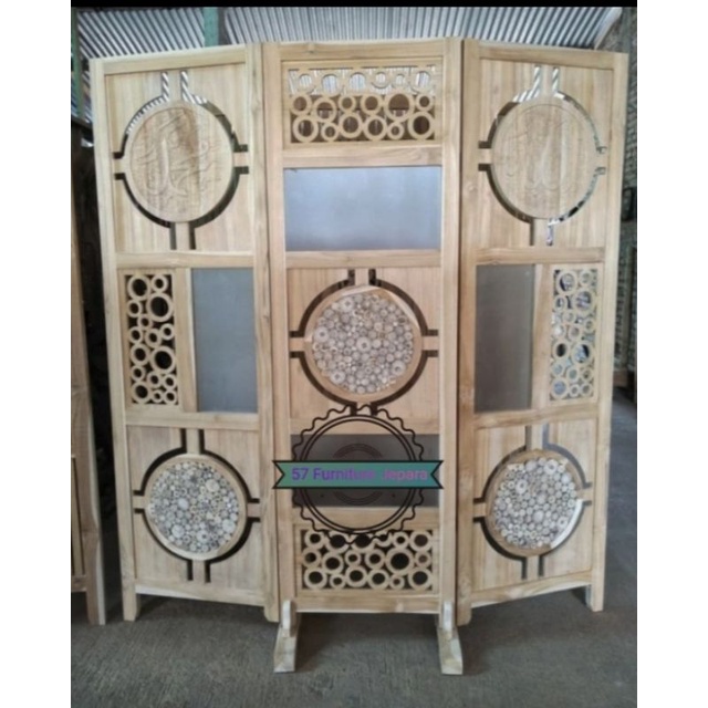 Jual Partisi Lipat Pemisah Ruangan Kayu Jati - Sketsel Jati Ukiran ...