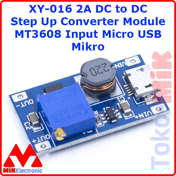 Jual XY-016 2A DC Step Up Converter Module MT3608 Input Micro USB Mikro | Shopee Indonesia