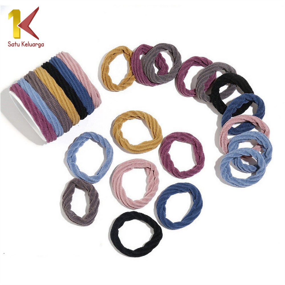 Jual Satu Keluarga Ikat Rambut Korea C332 C333 Kuncir Rambut Warna ...