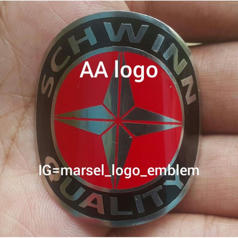 Jual emblem sepeda SCHWINN Quality + double tape | Shopee Indonesia