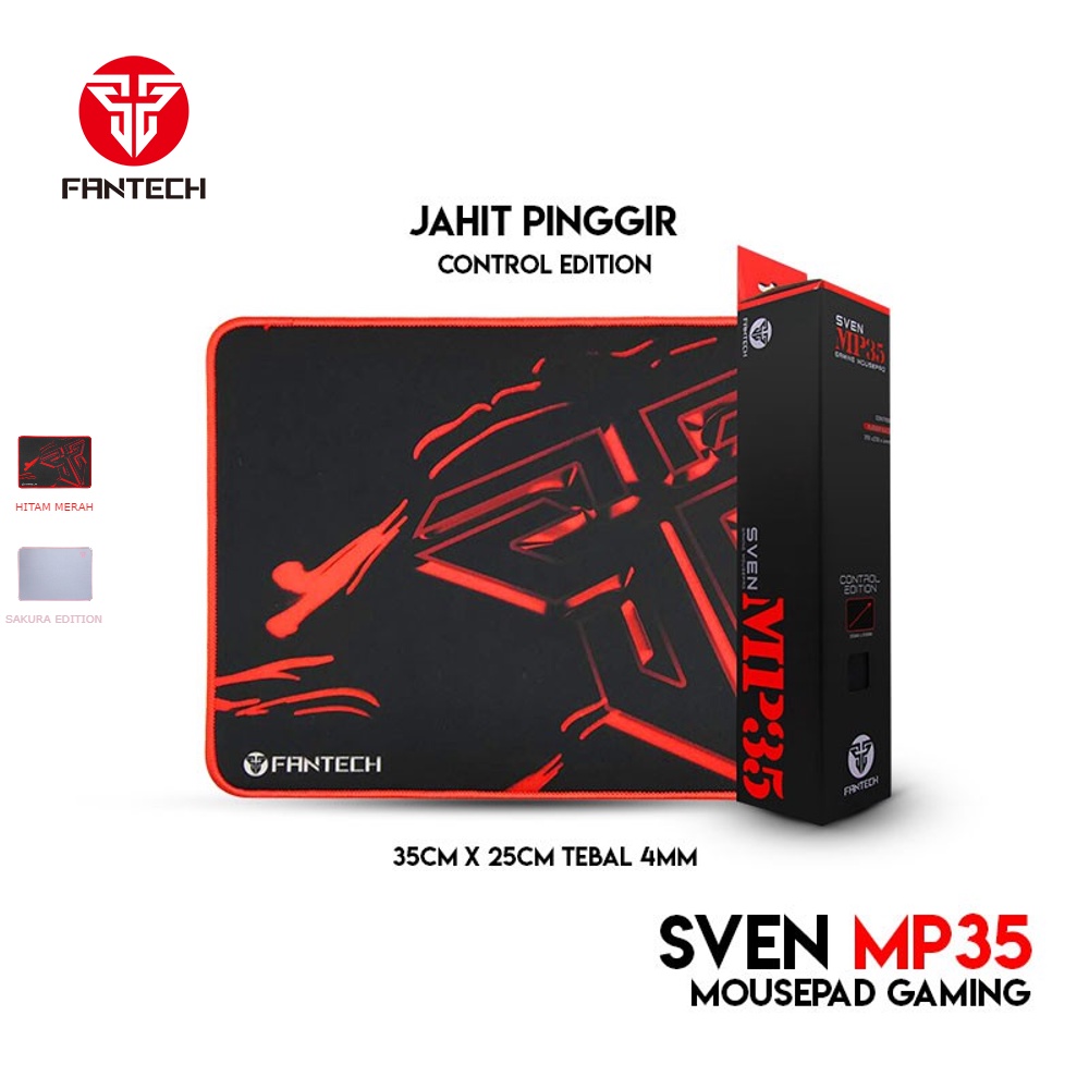 Jual Fantech Mousepad Gaming SVEN MP35 Control Edition [ORI] Jahit Pinggir Berkualitas 35 x 25 x ...