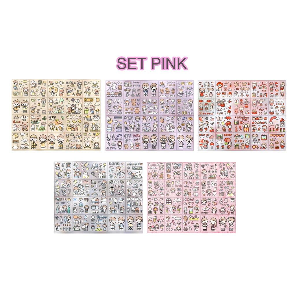 Jual [MILOLI] 100lembar SET Sticker HAPPY DAY Sticker DIY Scrapbook ...