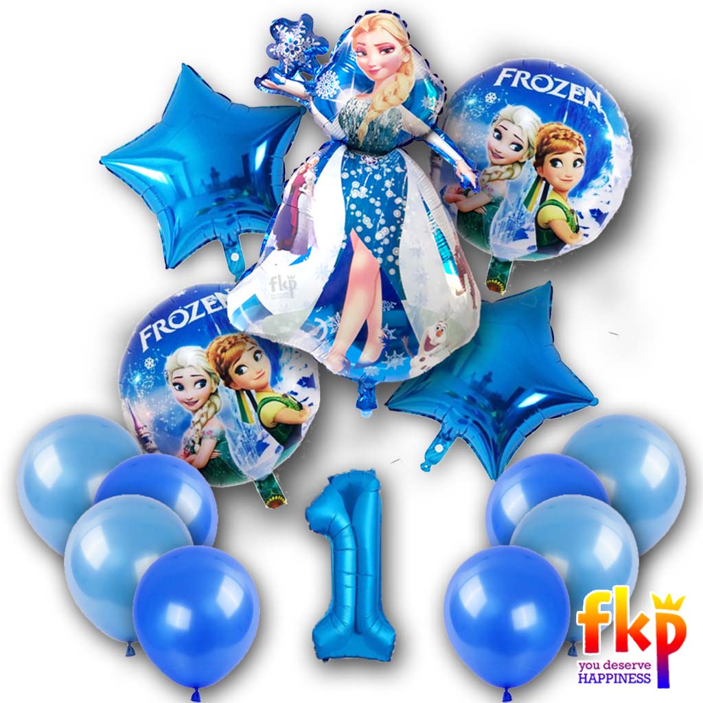 Jual FKP Paket Balon Foil Birthday Frozen Elsa 3 / Balon Ulang Tahun ...