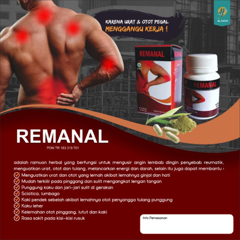 Jual Remanal Herbal Kapsul Rematik dan Gangguan Sejenisnya | Shopee ...