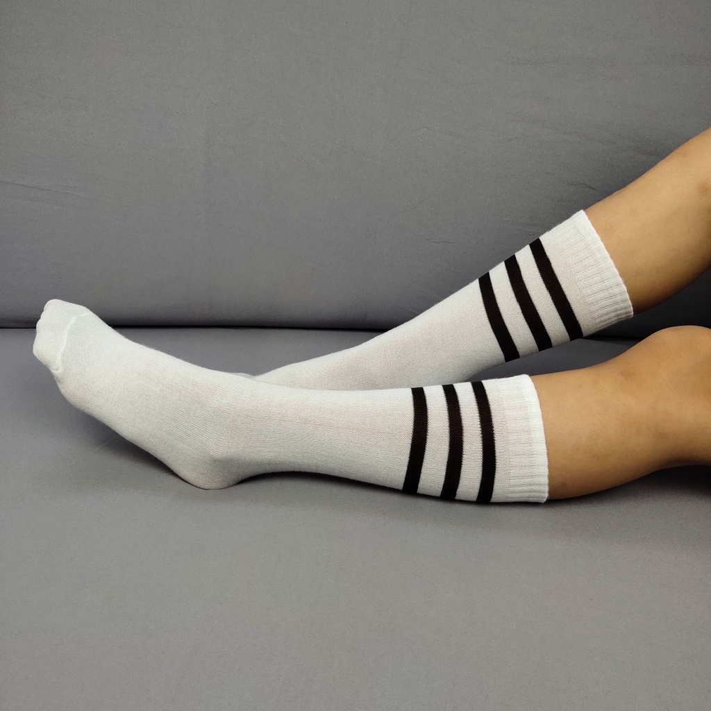 Jual Kaus Kaki Warna Tipis Tiga Stripe Kaos Kaki Olahraga Kaus Kaki ...