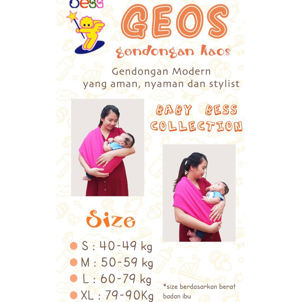 Jual GENDONGAN POLOS GEOS BABY BESS | Shopee Indonesia