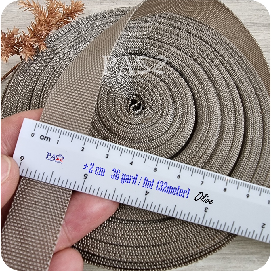Jual Tali Webbing Pelipit / Bisban / PCR 2 cm 36 Yard/rol (32Meter ...