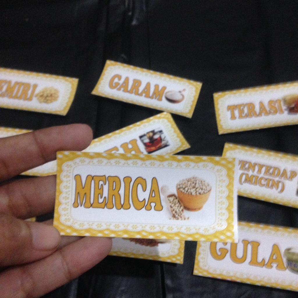 Jual (KODE P4) STIKER BUMBU | LABEL BUMBU | STIKER BUMBU DAPUR | NAMA ...