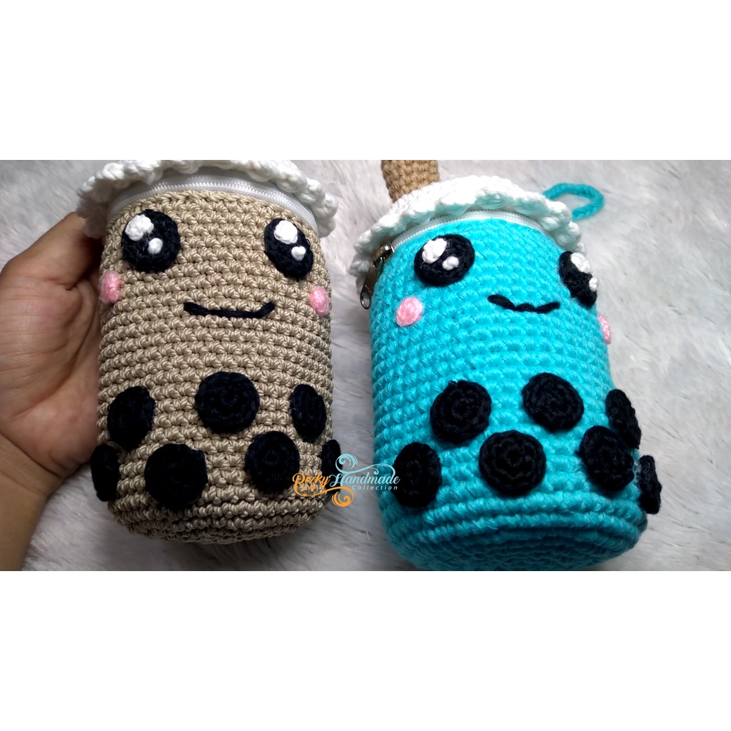 Jual dompet koin rajut bentuk boba | Shopee Indonesia
