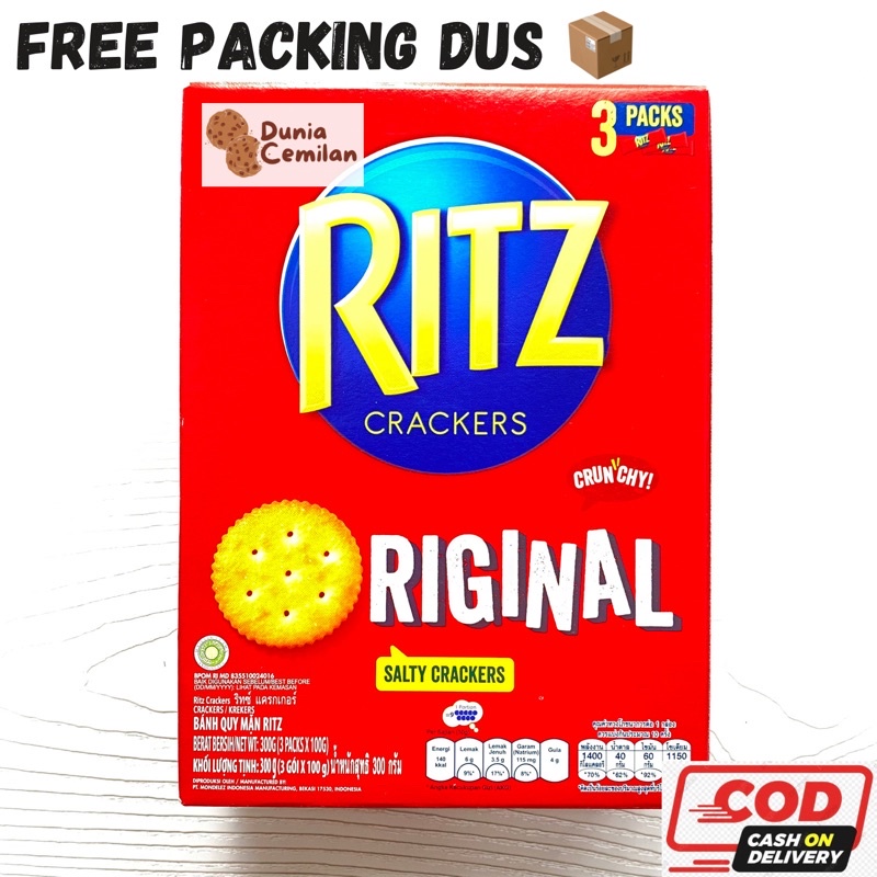 Jual [TERMURAH!] Ritz KOTAK 300gr isi 3 Packs - Biskuit Ritz Asin Gurih ...