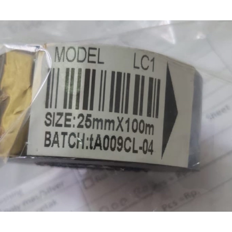 Jual Ribbon Tape Black 25mm x 100m - Pita Coding Expired Date | Shopee ...