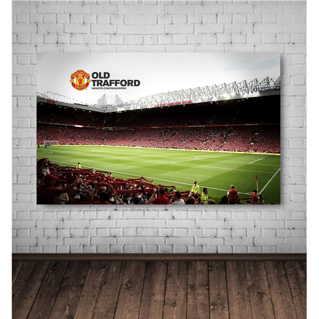 Jual Poster MANCHESTER UNITED frame bola A3 (30x43cm) "OLD TRAFFORD ...