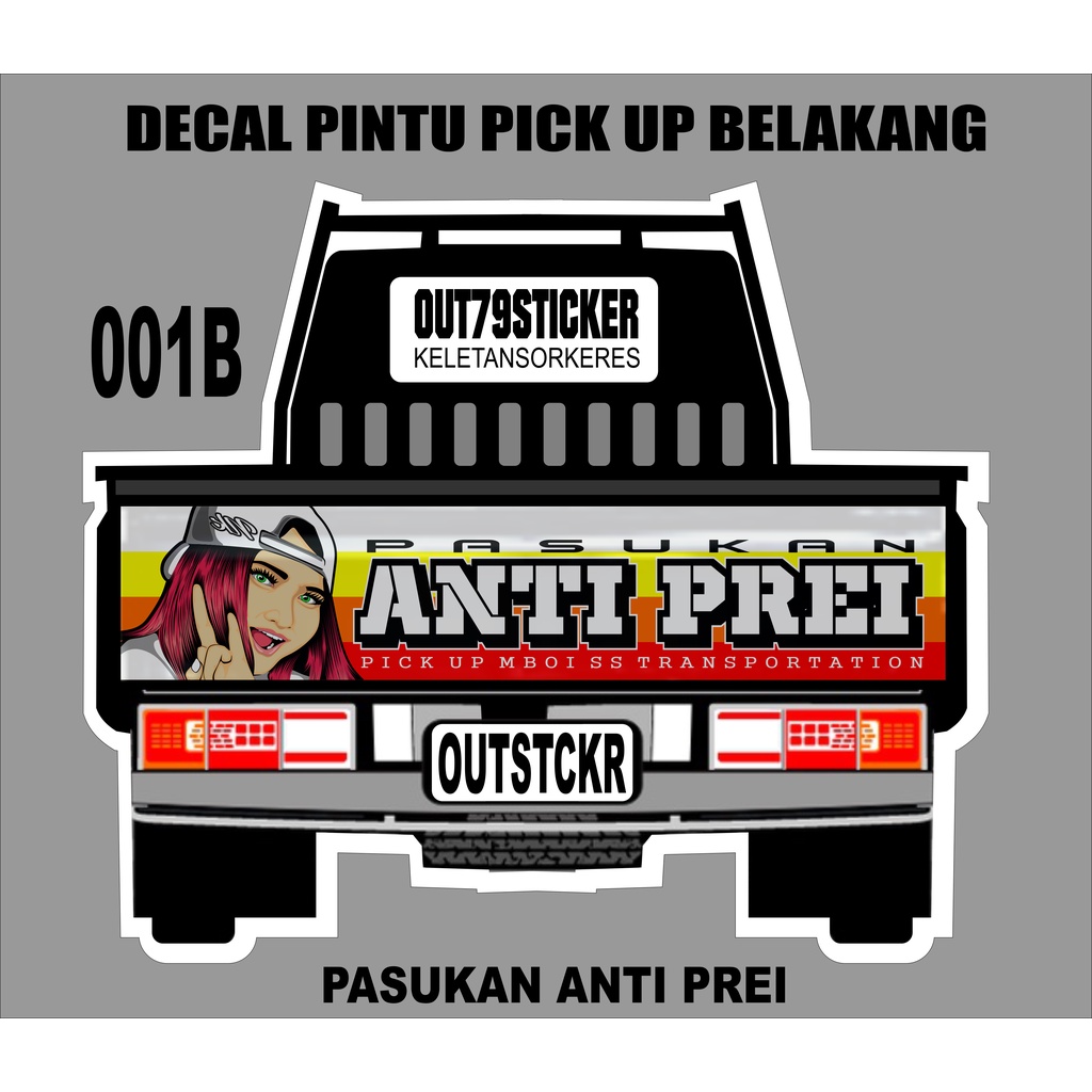 Jual DECAL STICKER-PINTU BELAKANG-PICKUP-L300-GRANMAX CARRY DLL ...