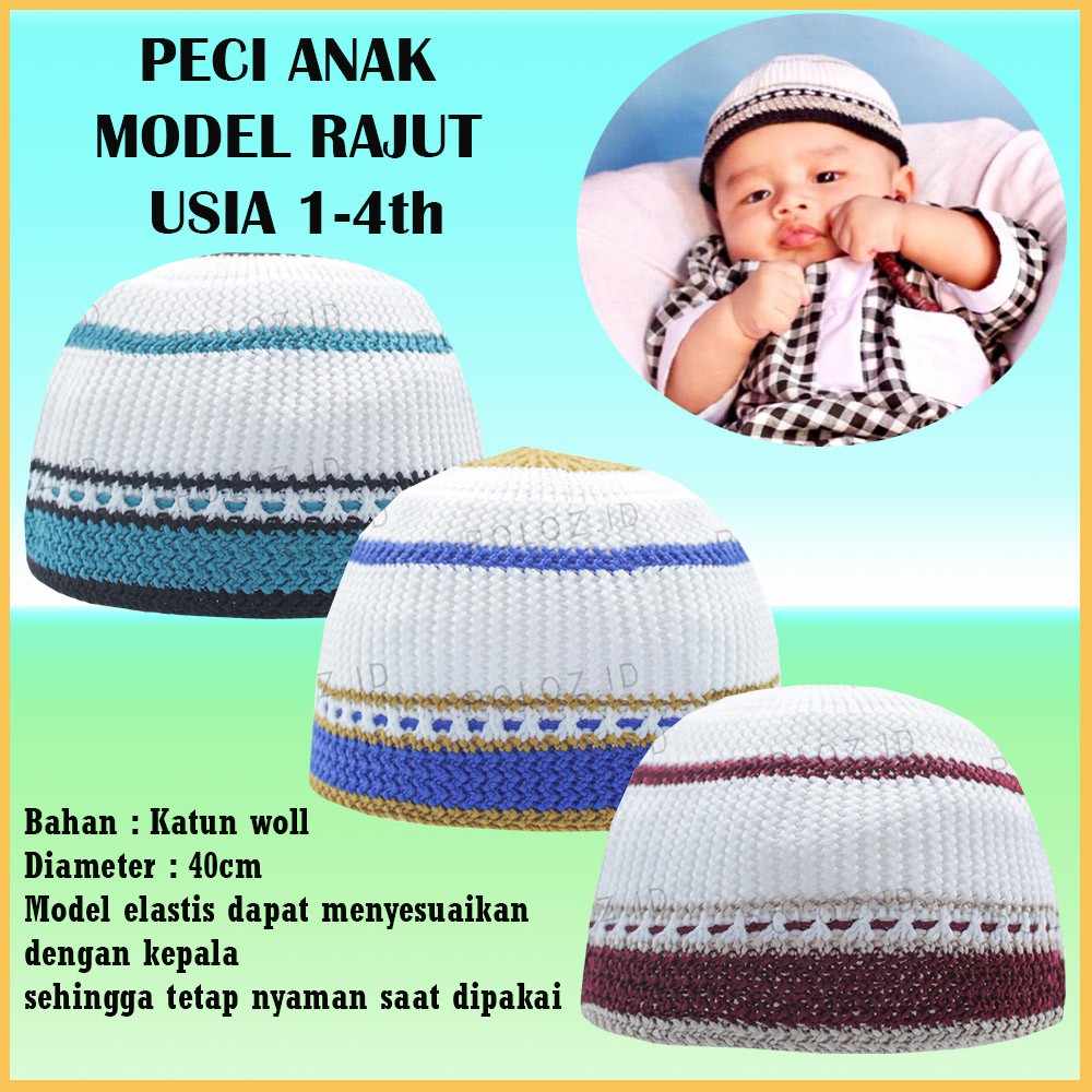 Jual Peci Anak Model Rajut Motif | Shopee Indonesia