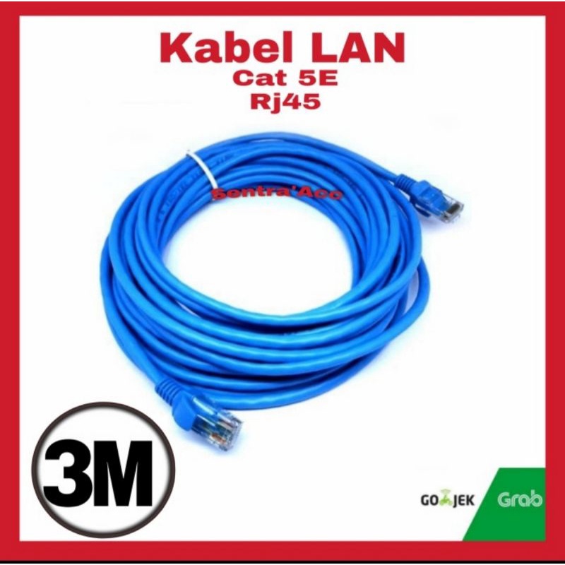 Jual Kabel Lan 3M / Kabel Lan Utp Cat 5E 5 Meter / Kabel Lan 3 Meter | Shopee Indonesia