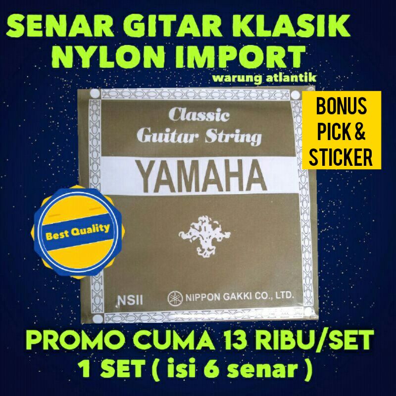 Jual senar gitar yamaha klasik nylon classic nilon SNI | Shopee Indonesia