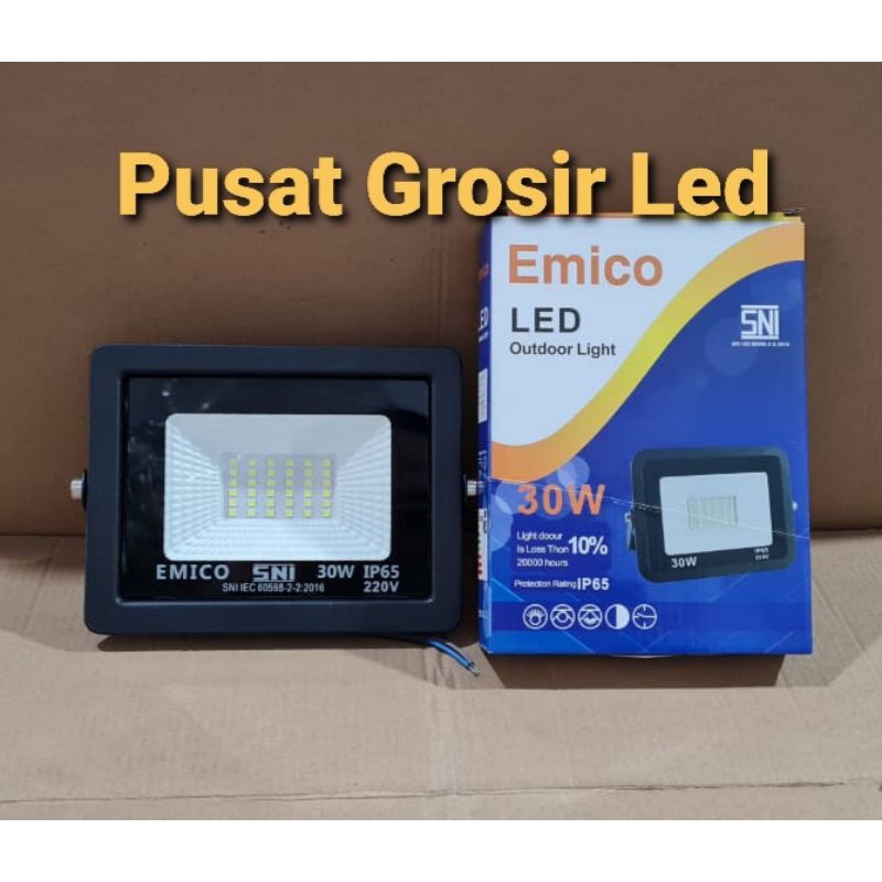 Jual Lampu Sorot Emico 30 watt Cahaya Putih Dan Kuning/ Lampu Tembak emico 30 watt Putih Dan ...