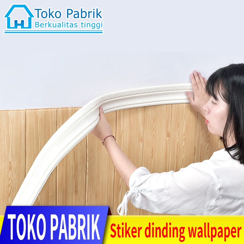 Jual 3d wallpaper stiker dinding garis perbatasan dekoratif garis busa ...