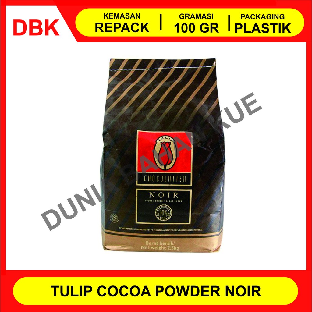 Jual TULIP NOIR BLACK COKLAT BUBUK / COCOA POWDER 100 GR | Shopee Indonesia