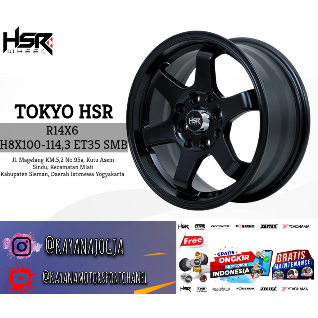 Jual Velg Mobil HSR Ring 14 Tipe Tokyo H8 Xenia Avanza Brio DLL ...