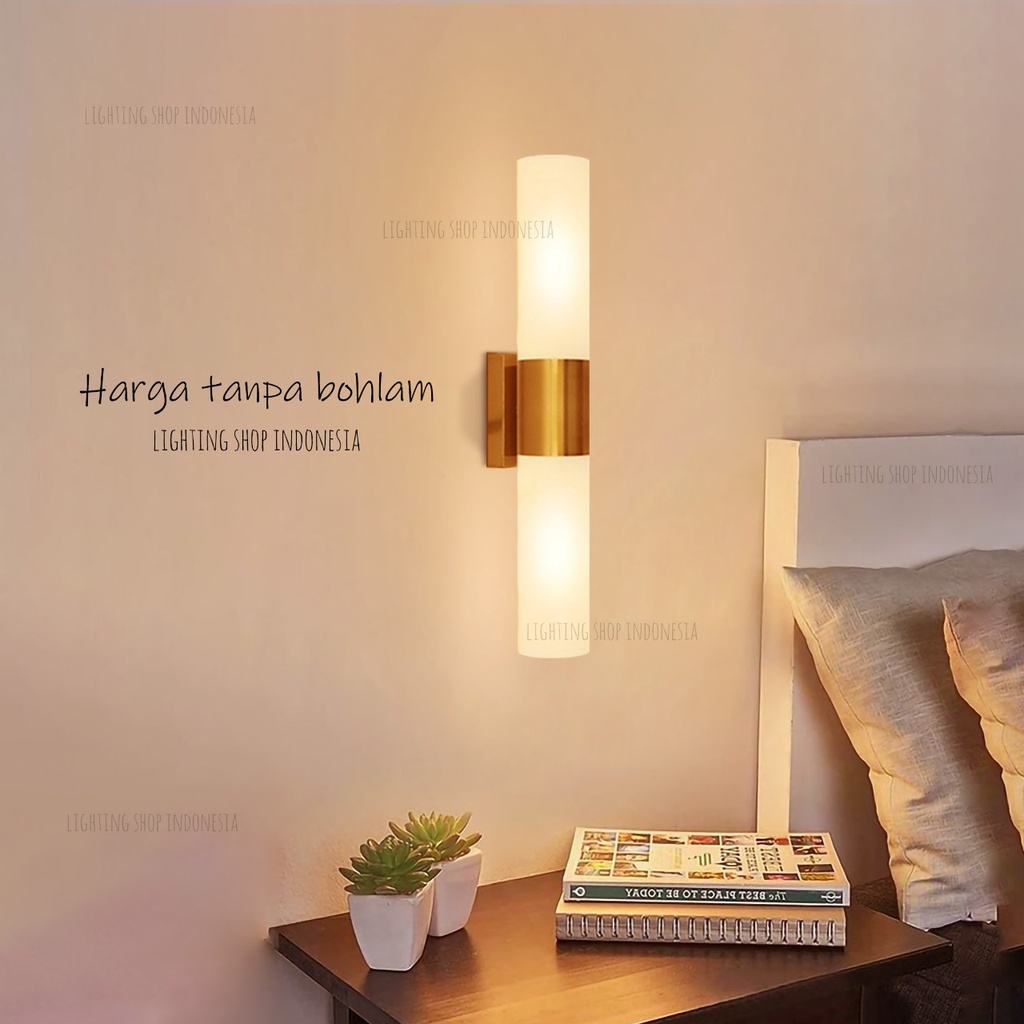 Jual Lampu dinding 2arah warna gold susu soft lampu wastafel minimalis ...