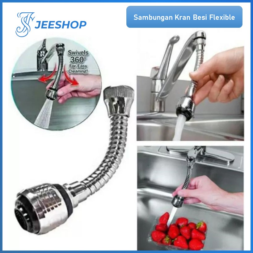 Jual Sambungan Kran Air Besi Flexible 360 Derajat Sambungan Kran Air ...